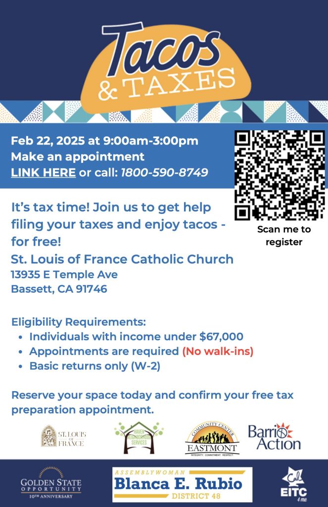 Tacos and Taxes - Barrio Action Youth & Community Center